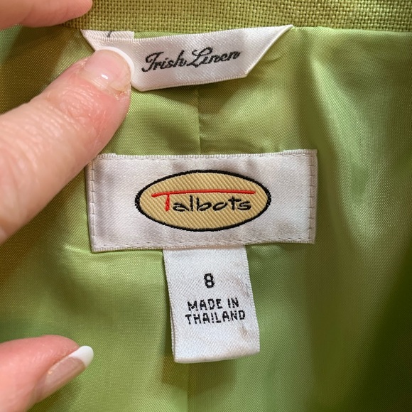 Talbots | Jackets & Coats | Talbots Irish Linen Career Light Green ...